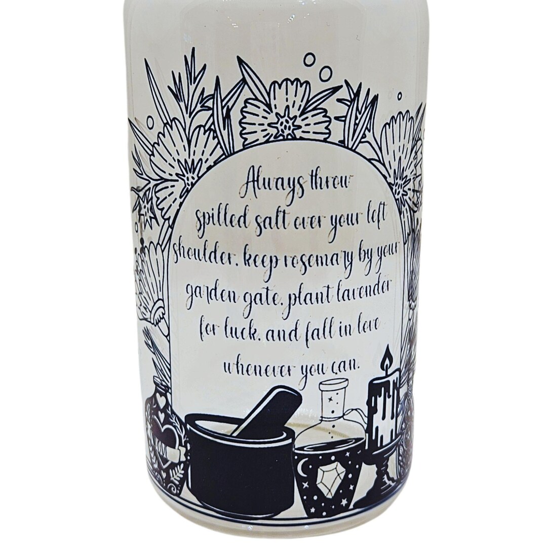Practical Magic Glass Beer Can Cup: Halloween Witch Iced Coffee Cup - Etsy