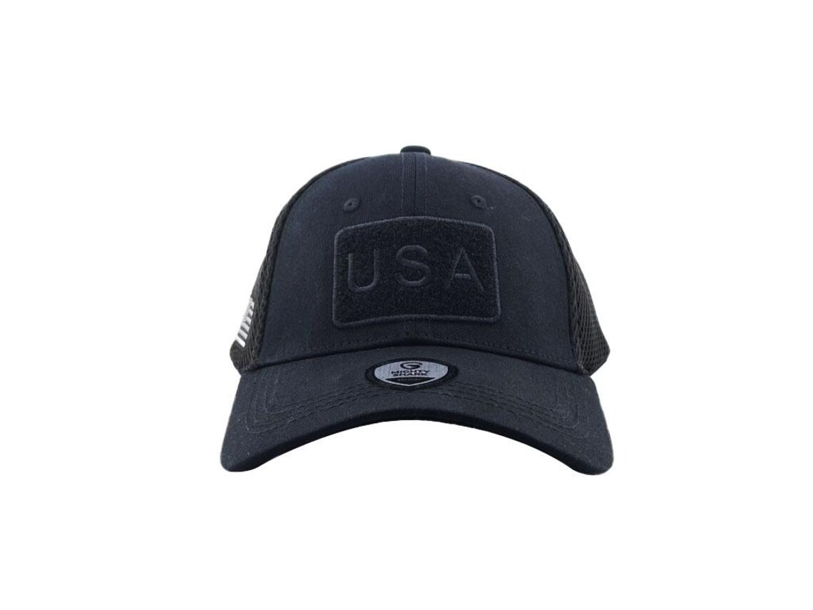 American Flag Hat, Black, Rubber Patch With Velcro - Etsy