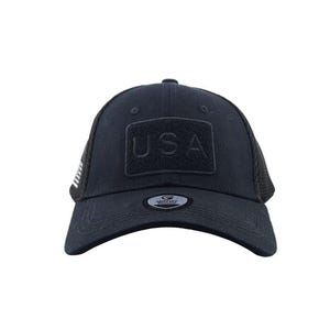American Flag Hat Black Rubber Patch With Velcro Etsy
