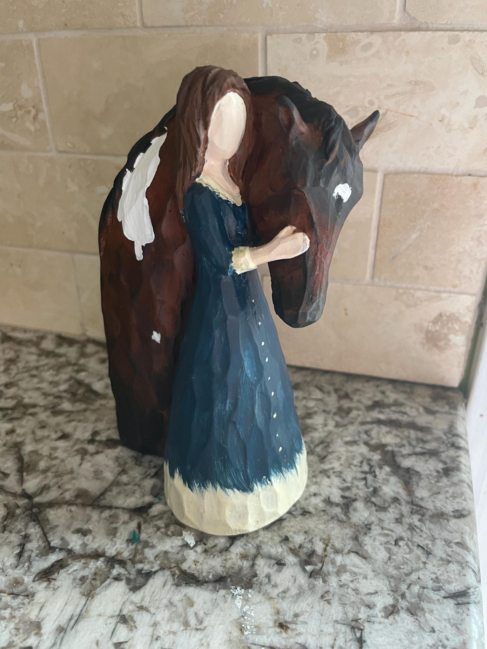 Painted Flanks Custom Resin Horse and Lady Statue Horse Memorial Art - Etsy