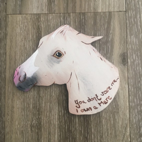 Painted Flanks Cranky Mare Mare Stare Funny Mare Portrait - Etsy