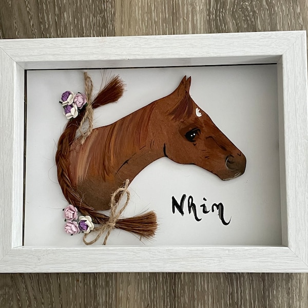 Framed Horse Mane Art - Etsy
