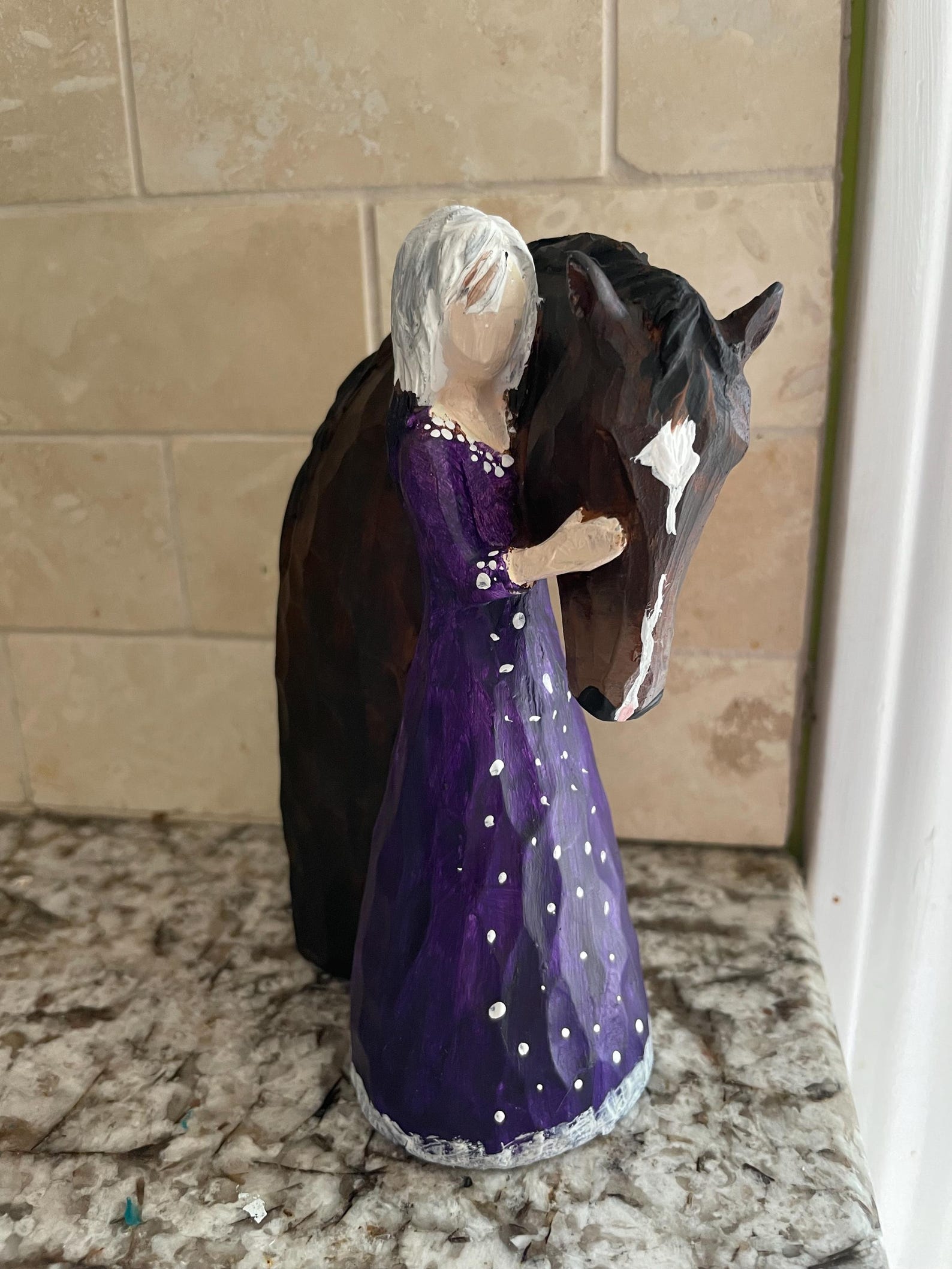 Painted Flanks Custom Resin Horse and Lady Statue Horse Memorial Art - Etsy
