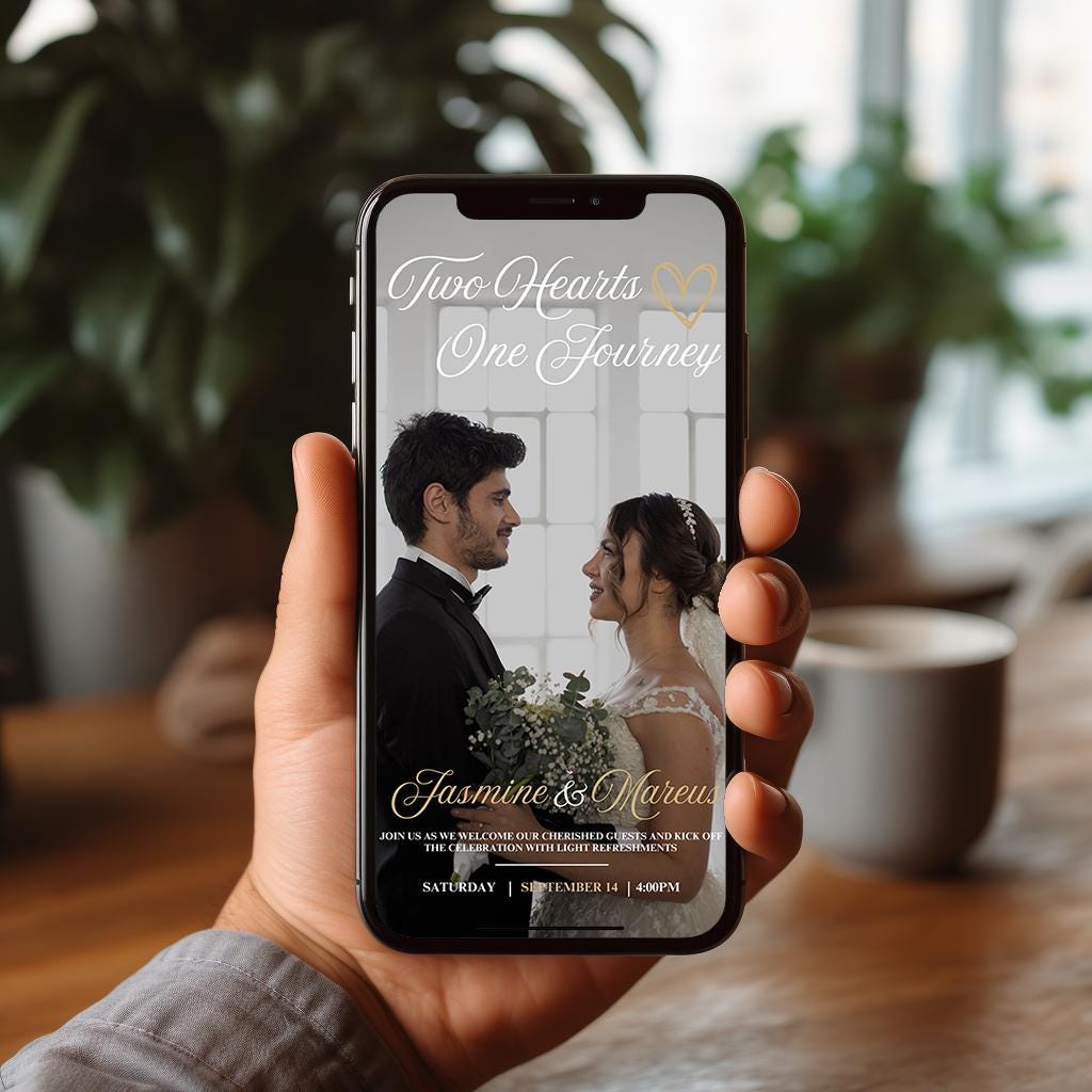 Animated Wedding Invitation, Wedding Video Invitation, DIY Template ...