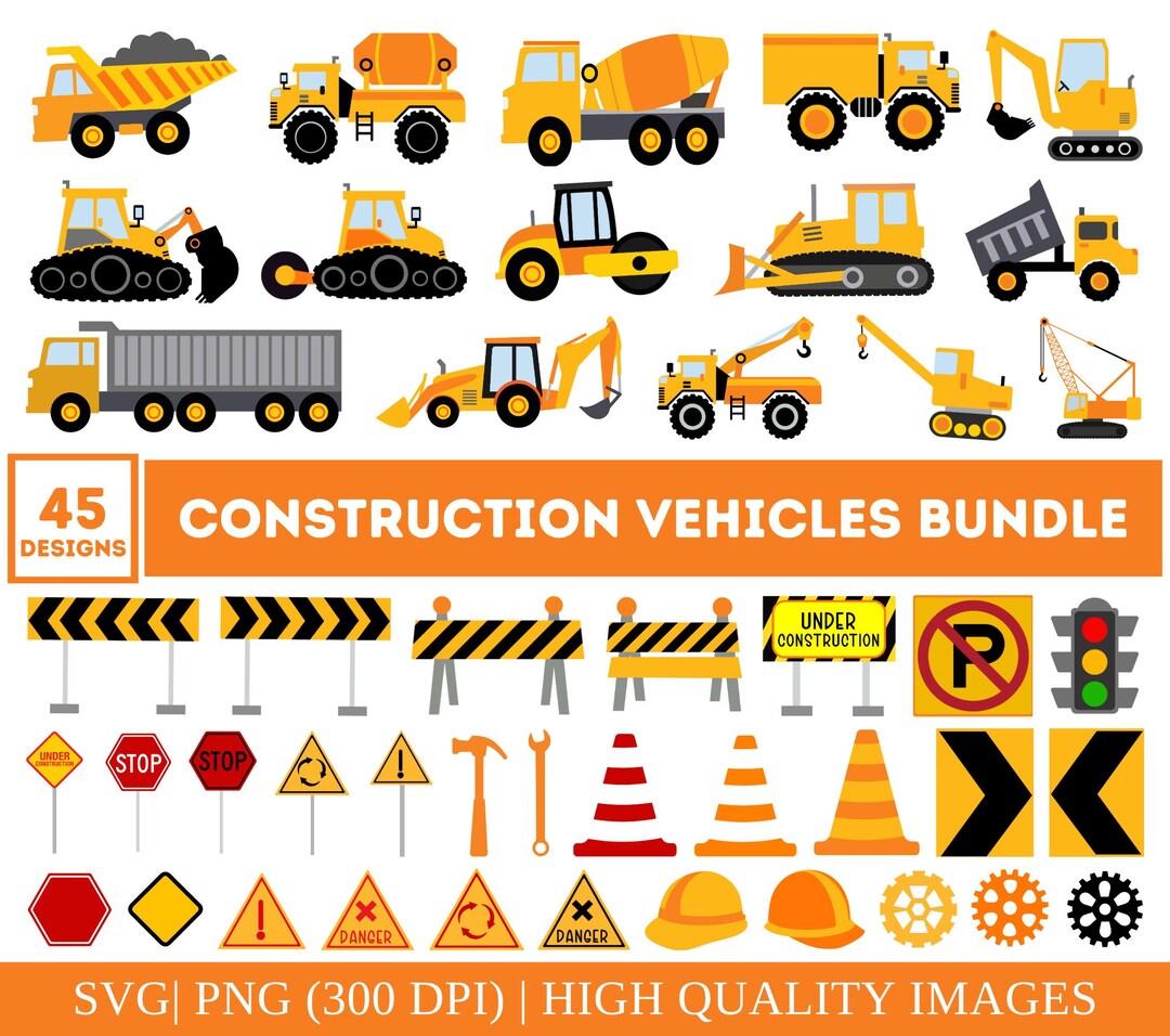 Construction SVG Bundle, Construction PNG Bundle, Trucks Svg File ...