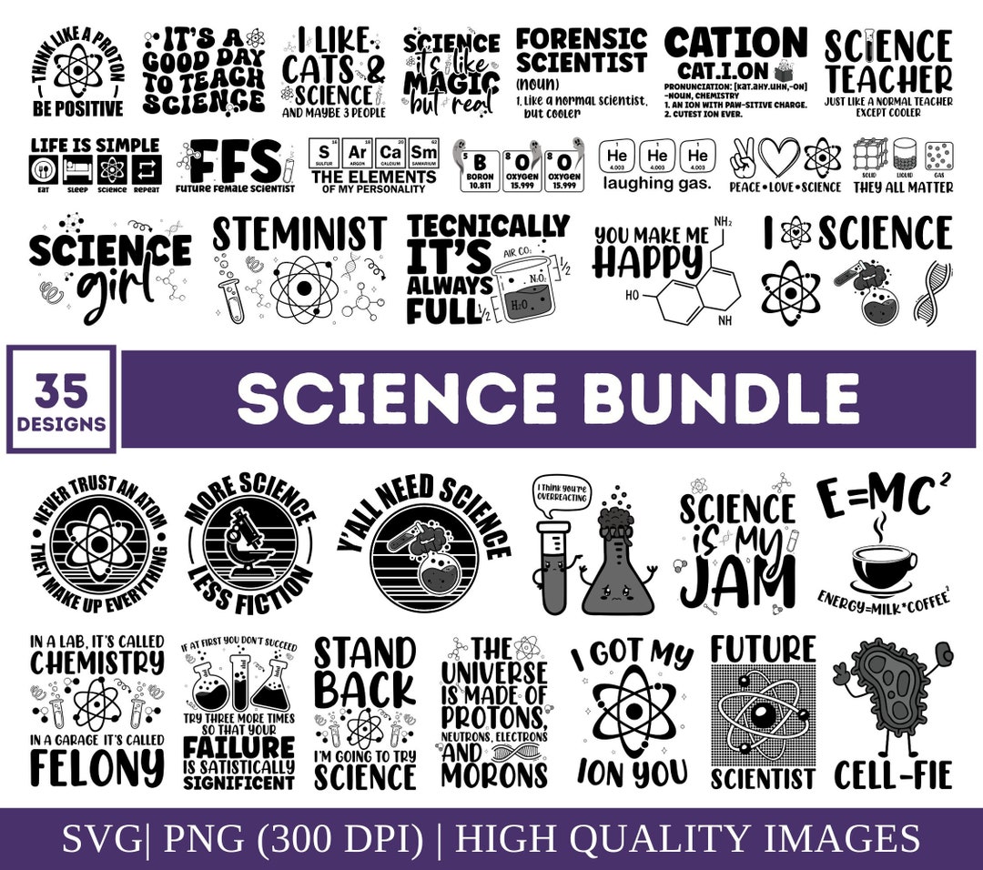 Science SVG Bundle, Scientist SVG Bundle, Science Fiction Day Svg ...
