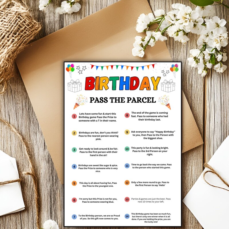 Pass the Parcel - Etsy