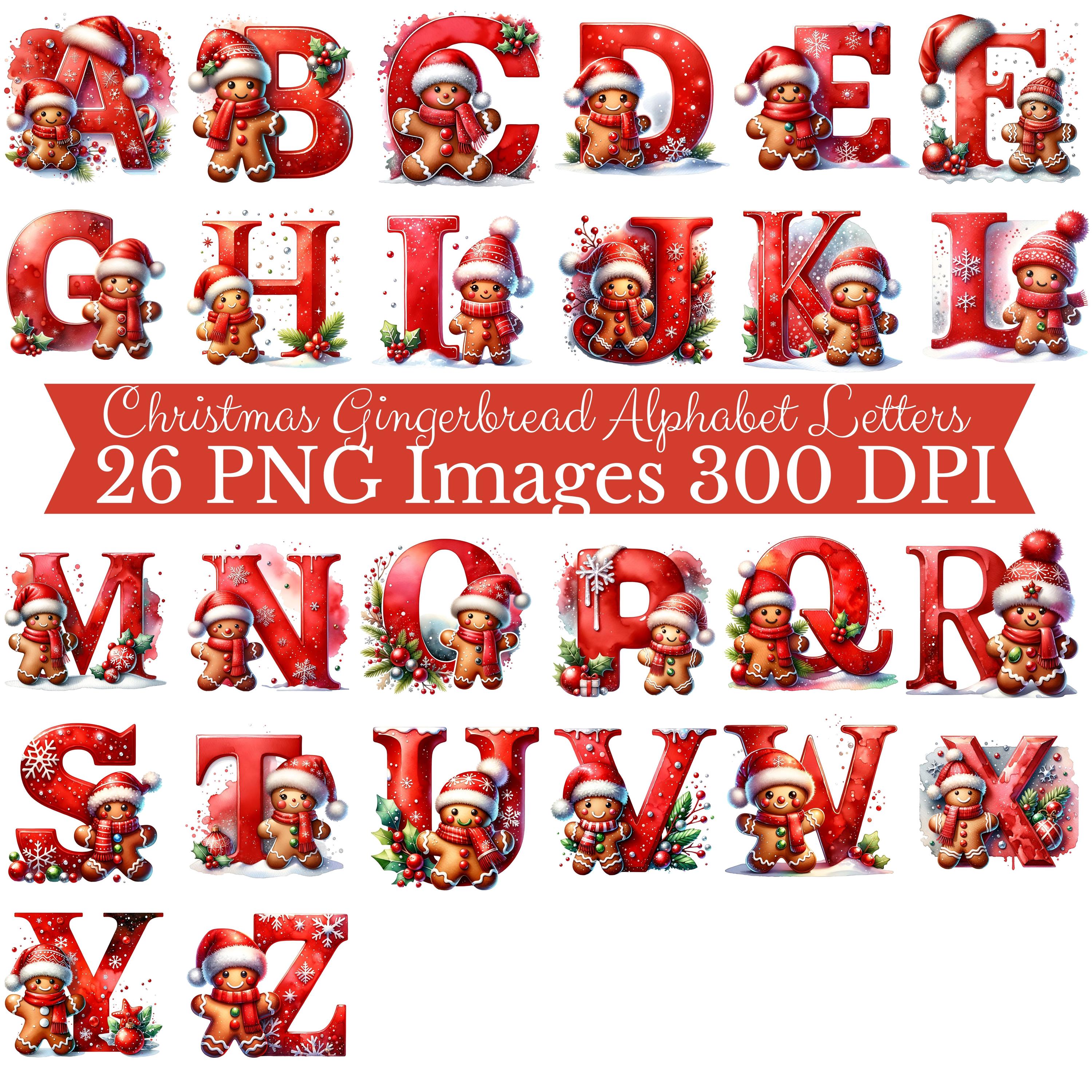 Christmas Alphabet PNG, Christmas Letters Clipart, Ornament PNG, Kids ...