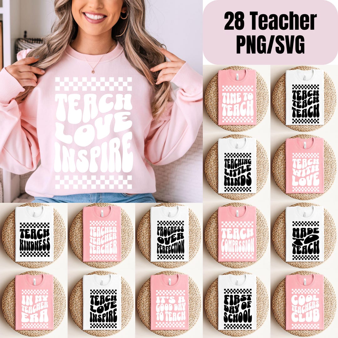 Teacher Svg Png Bundle, Teacher Sublimation Bundle, Teacher Shirt PNG ...