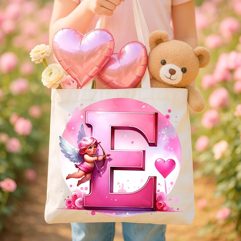 Valentines Day Alphabet PNG, Valentine Cupid Valentines Doodle Letters ...