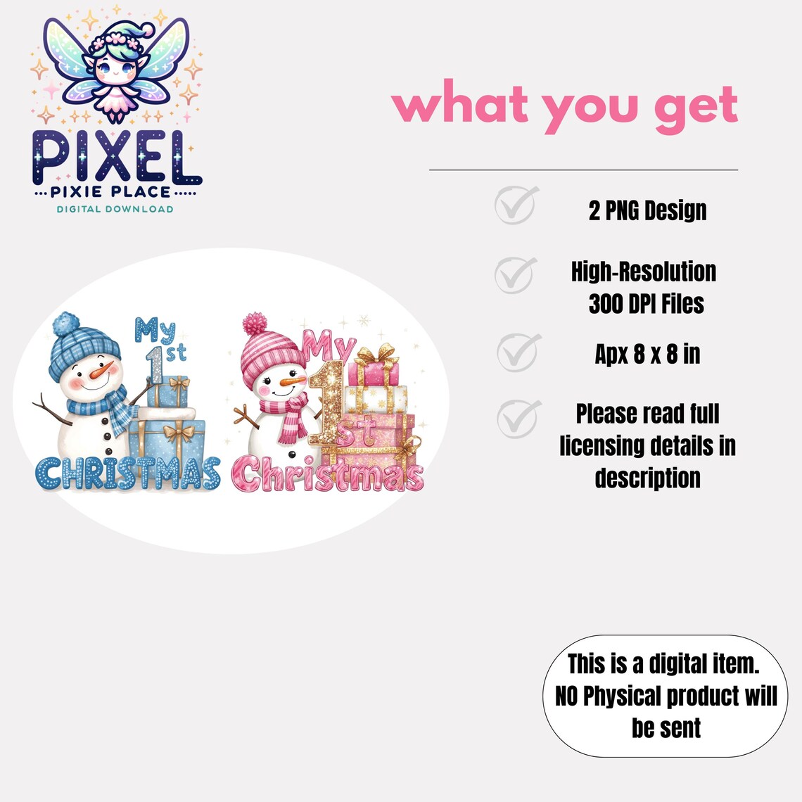 My First Christmas PNG Bundle, Christmas PNG, Baby Design, Digital ...