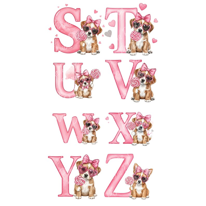 Valentines Day Alphabet PNG, Valentines Doodle Letters, Valentines Font ...