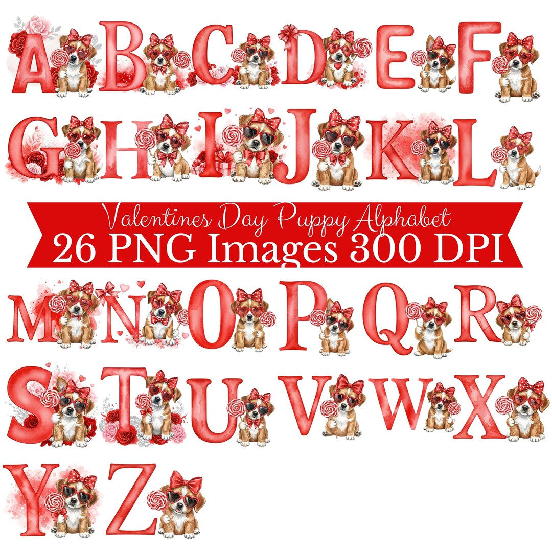 Valentines Day Alphabet PNG, Valentines Doodle Letters, Valentines Font ...