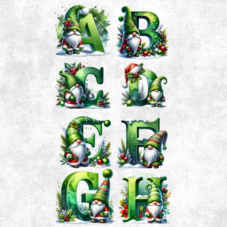 Christmas Alphabet PNG, Christmas Letters Clipart, Ornament PNG, Kids ...