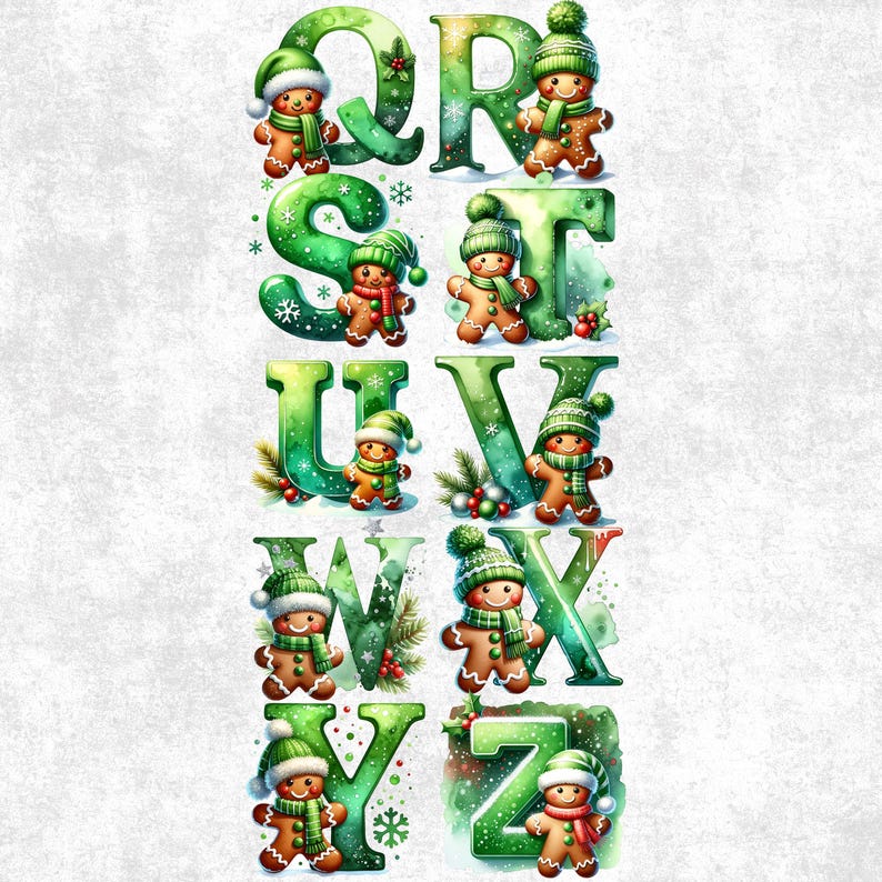 Christmas Alphabet PNG, Christmas Letters Clipart, Ornament PNG, Kids ...