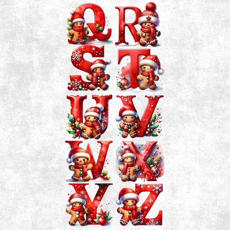 Christmas Alphabet PNG, Christmas Letters Clipart, Ornament PNG, Kids ...