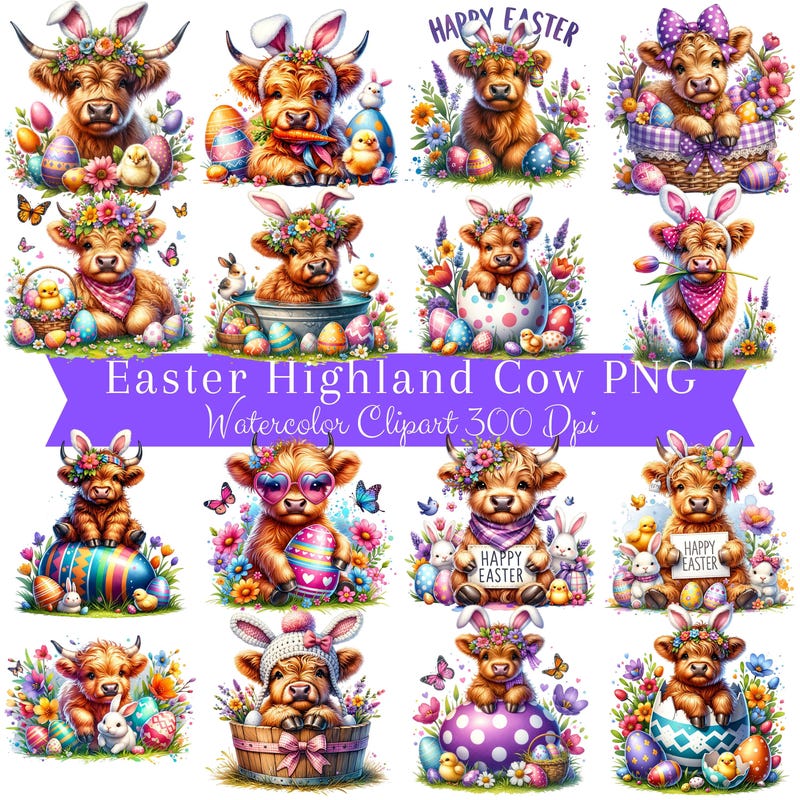 Highland Cow Easter Basket - Etsy