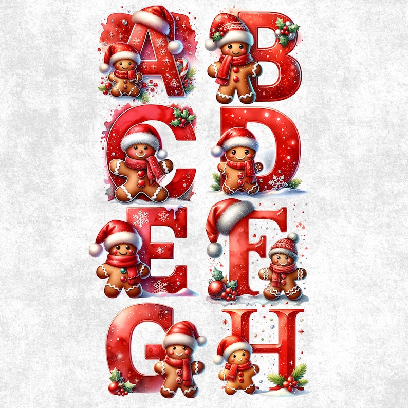 Christmas Alphabet PNG, Christmas Letters Clipart, Ornament PNG, Kids ...