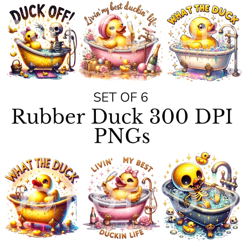 Duck off PNG, Funny Rubber Duck PNG Clipart Bundle, What the Duck Png ...