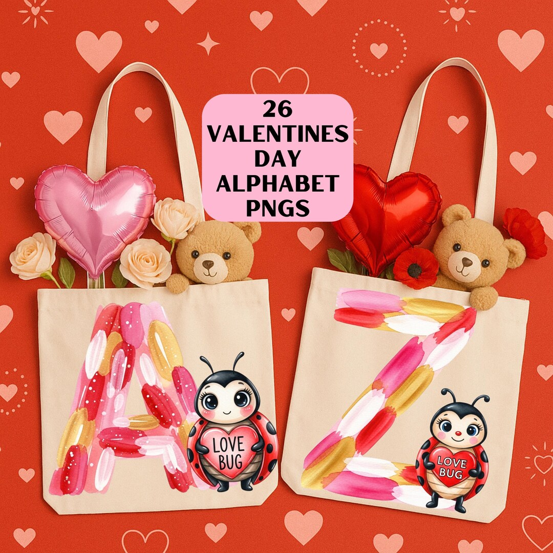 Valentines Day Alphabet PNG, Valentines Doodle Letters Valentines Font ...