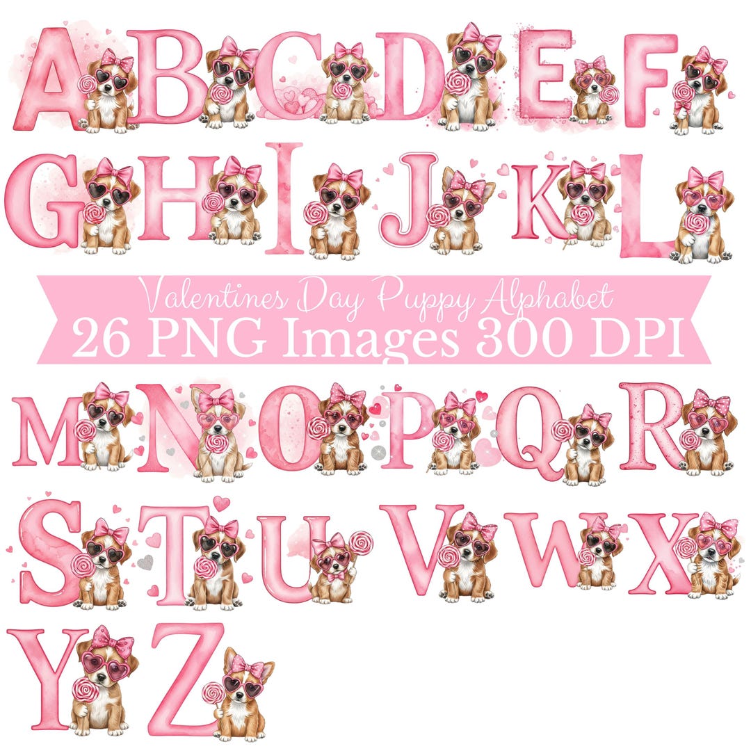 Valentines Day Alphabet PNG, Valentines Doodle Letters, Valentines Font ...
