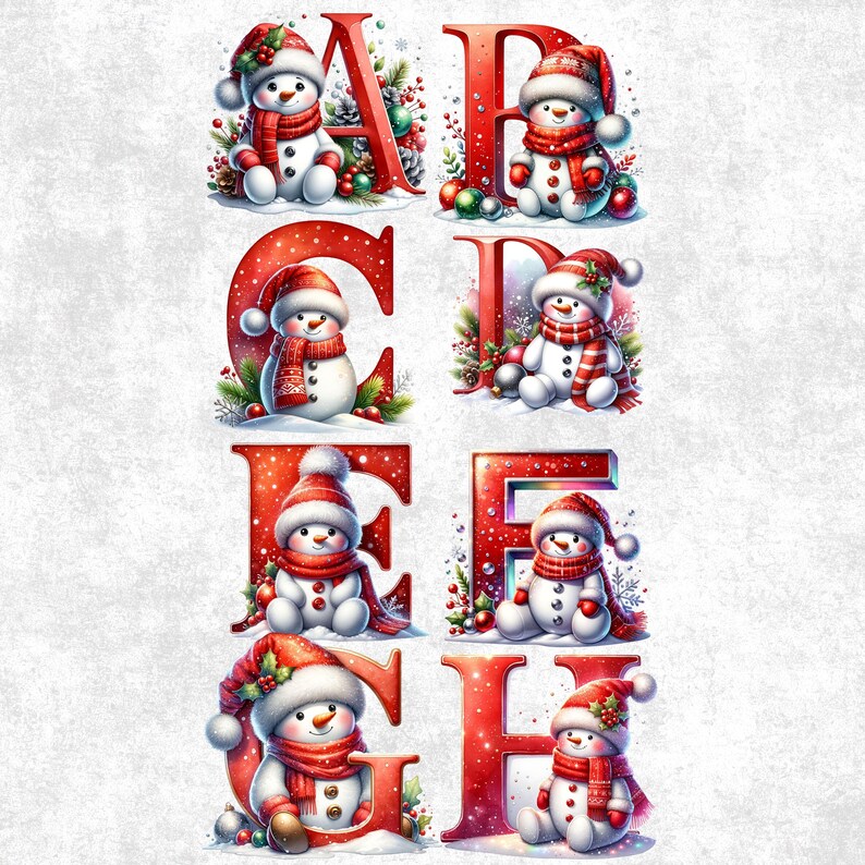 Christmas Alphabet PNG, Christmas Letters Clipart, Ornament PNG, Kids ...