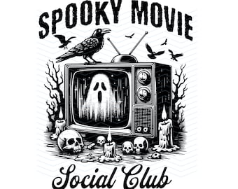Spooky Movie Social Club PNG Funny Halloween Social Club Png Spooky ...