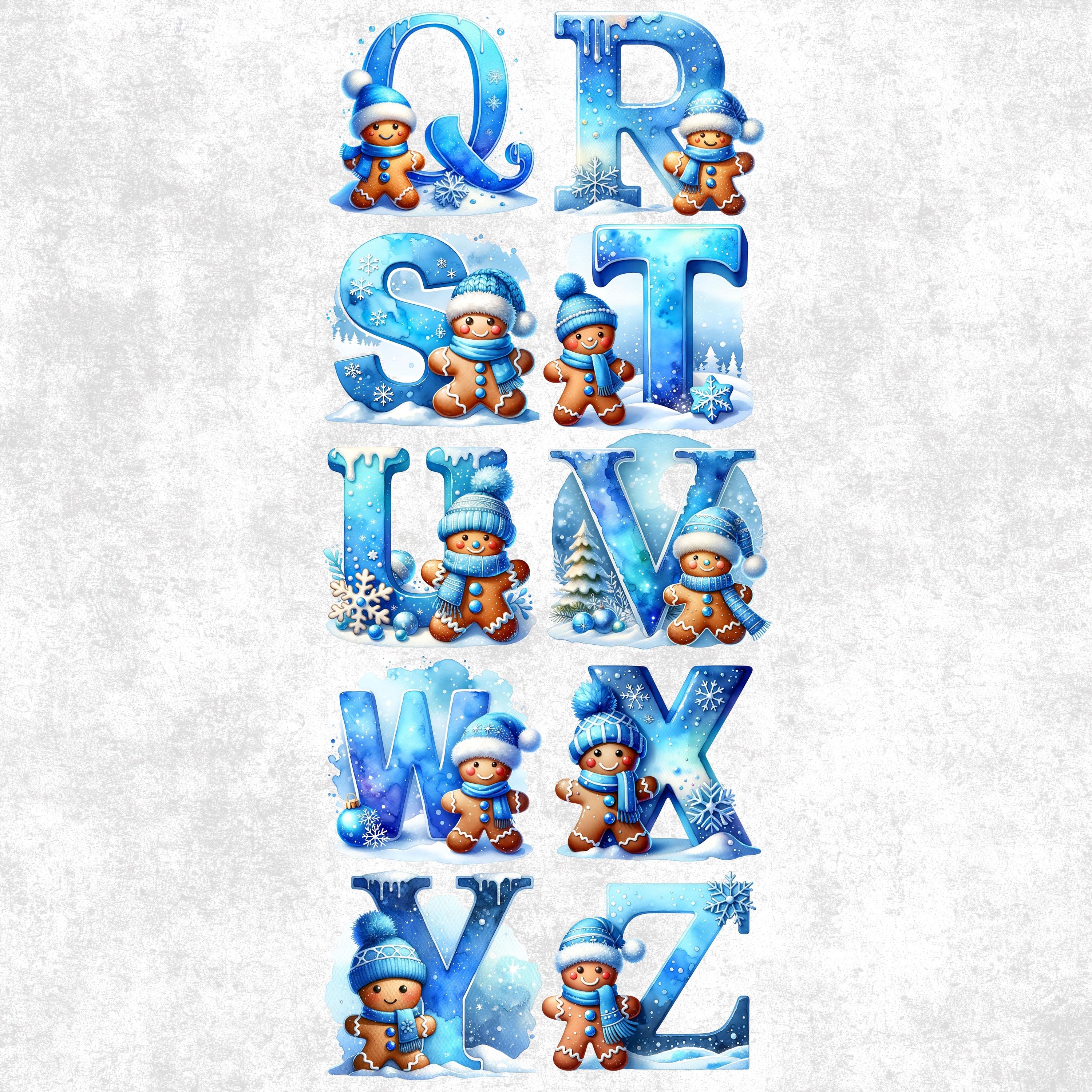 Christmas Alphabet PNG, Christmas Letters Clipart, Ornament PNG, Kids ...