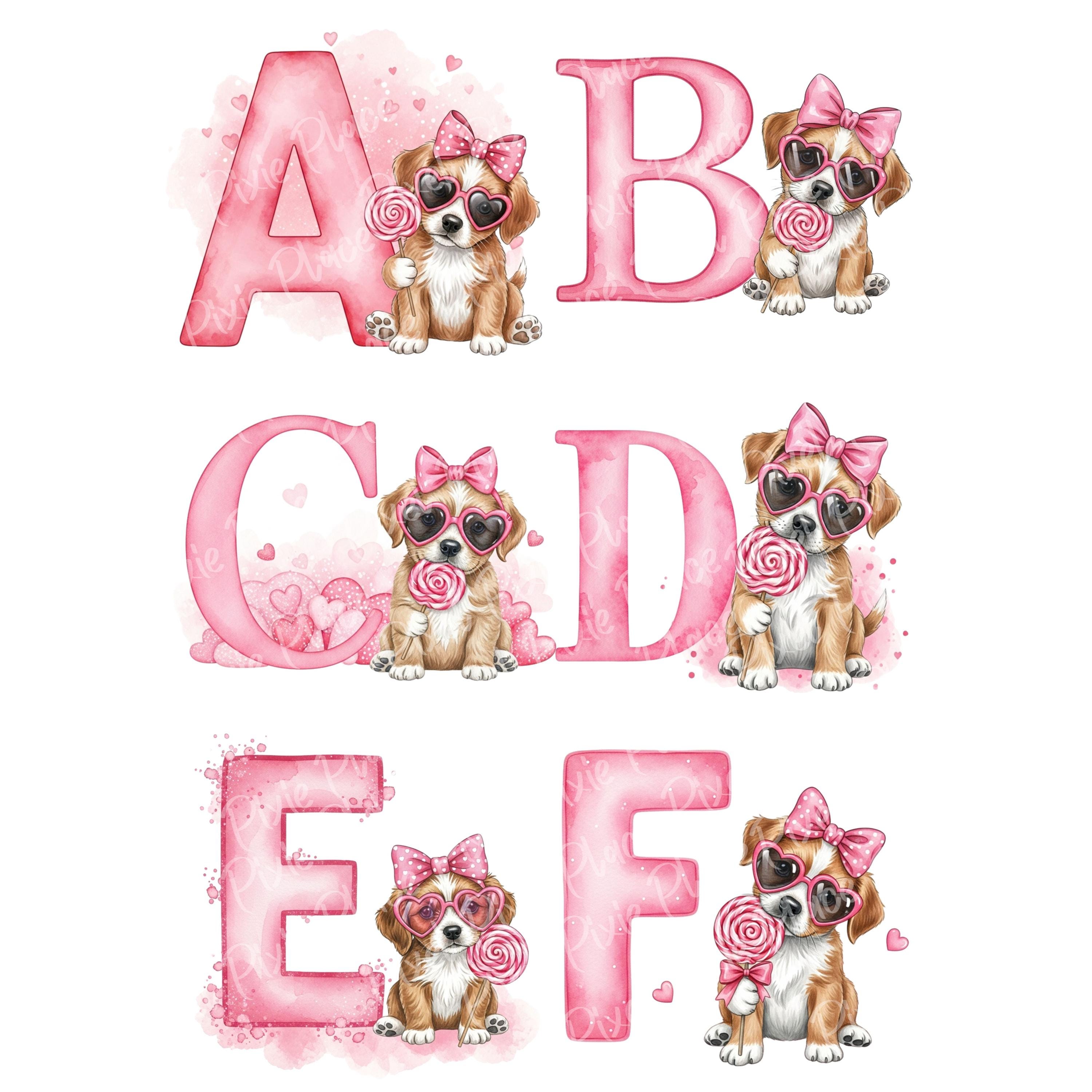 Valentines Day Alphabet PNG, Valentines Doodle Letters, Valentines Font ...