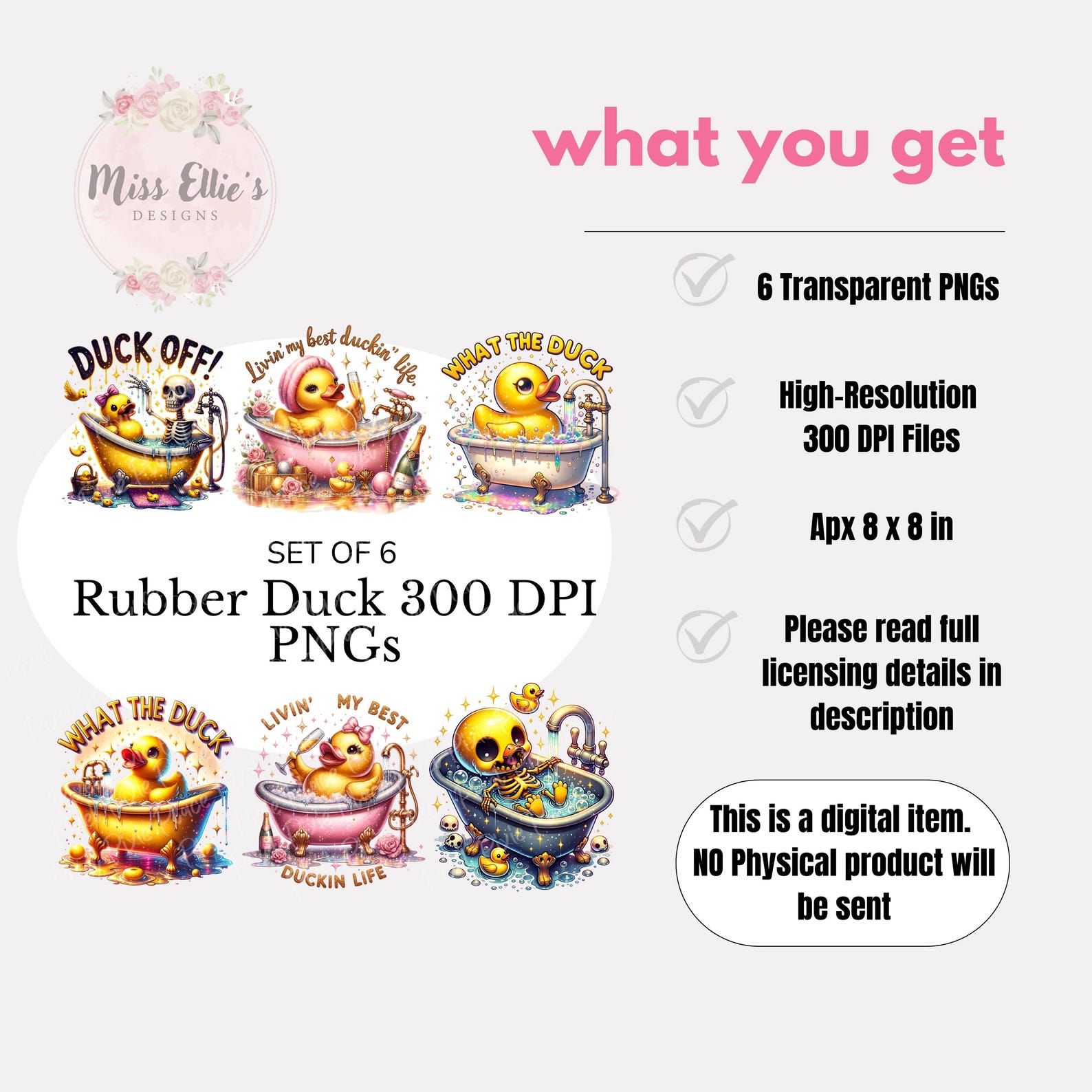 Duck off PNG, Funny Rubber Duck PNG Clipart Bundle, What the Duck Png ...
