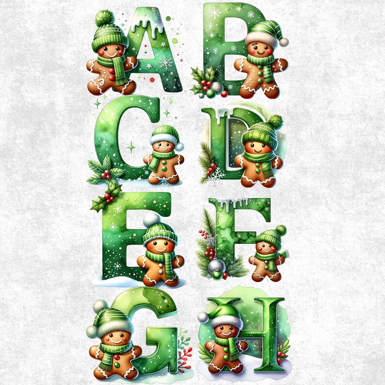 Christmas Alphabet PNG, Christmas Letters Clipart, Ornament PNG, Kids ...