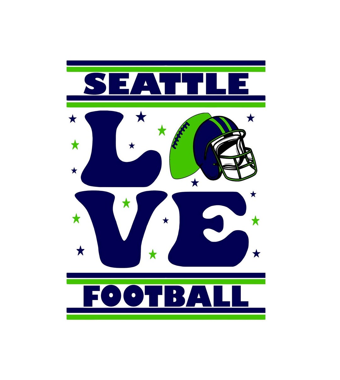Seattle Football Fan Art Design for Printing, Cutting and Sublimation ...