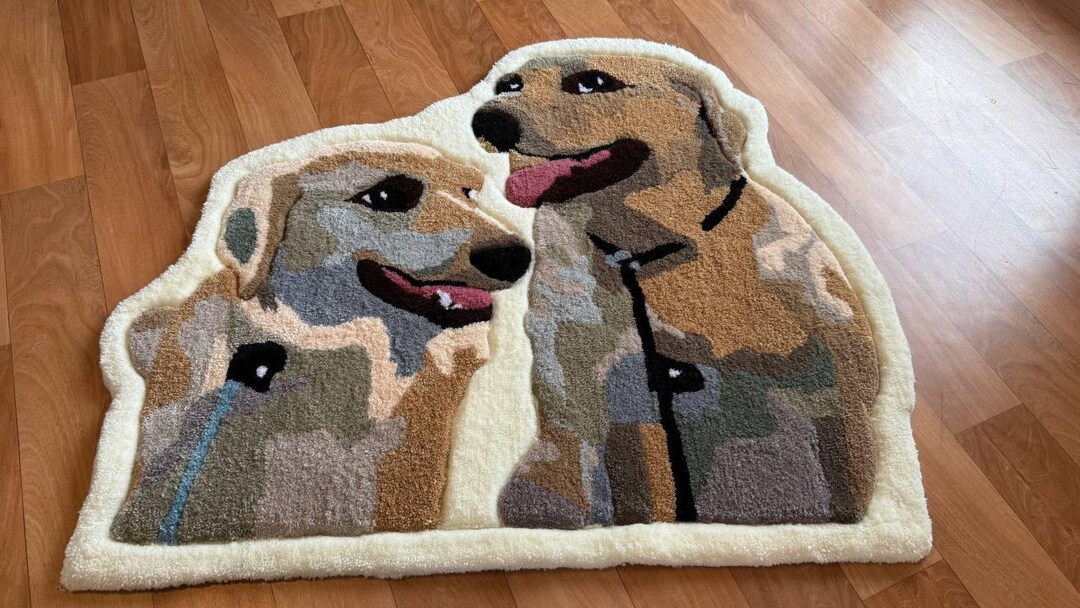 Personalized Pet Portrait Rug – Custom Hand-tufted Design Inspired by ...