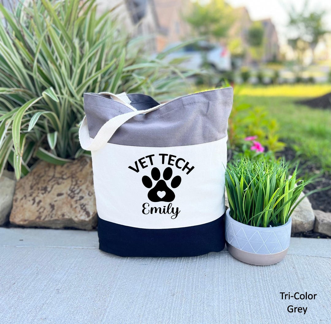 Personalized Vet Tech Tote Bag, Vet Tech Gifts, Custom Vet Tech Gift ...