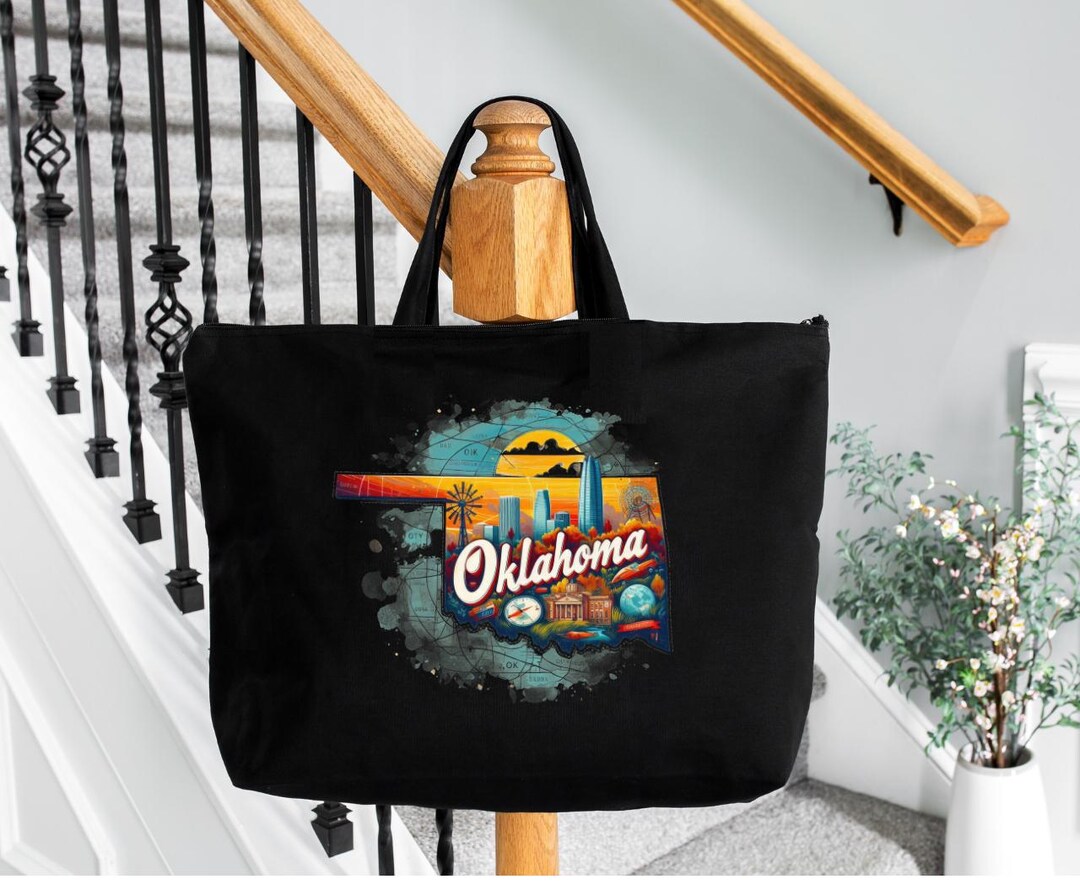 Oklahoma Bag, Oklahoma Map Bag, Oklahoma Travel Gift Bag, Oklahoma ...