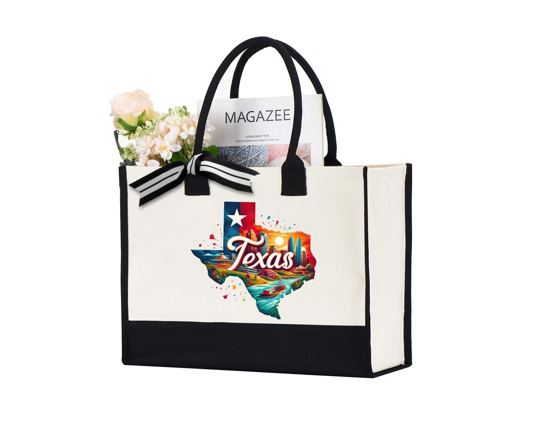 Texas Tote Bag, Texas Map Bag, Texas Gift Tote Bag, Texas Gift Bag ...