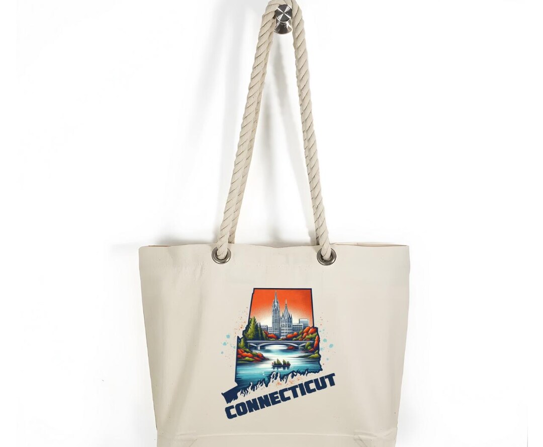 Connecticut Tote Bag, Girls Trip Matching Connecticut, Connecticut ...