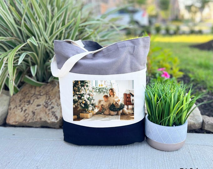 Custom Photo Tote Bag, Tote Bag With Picture, Picture Tote Bag, Image ...