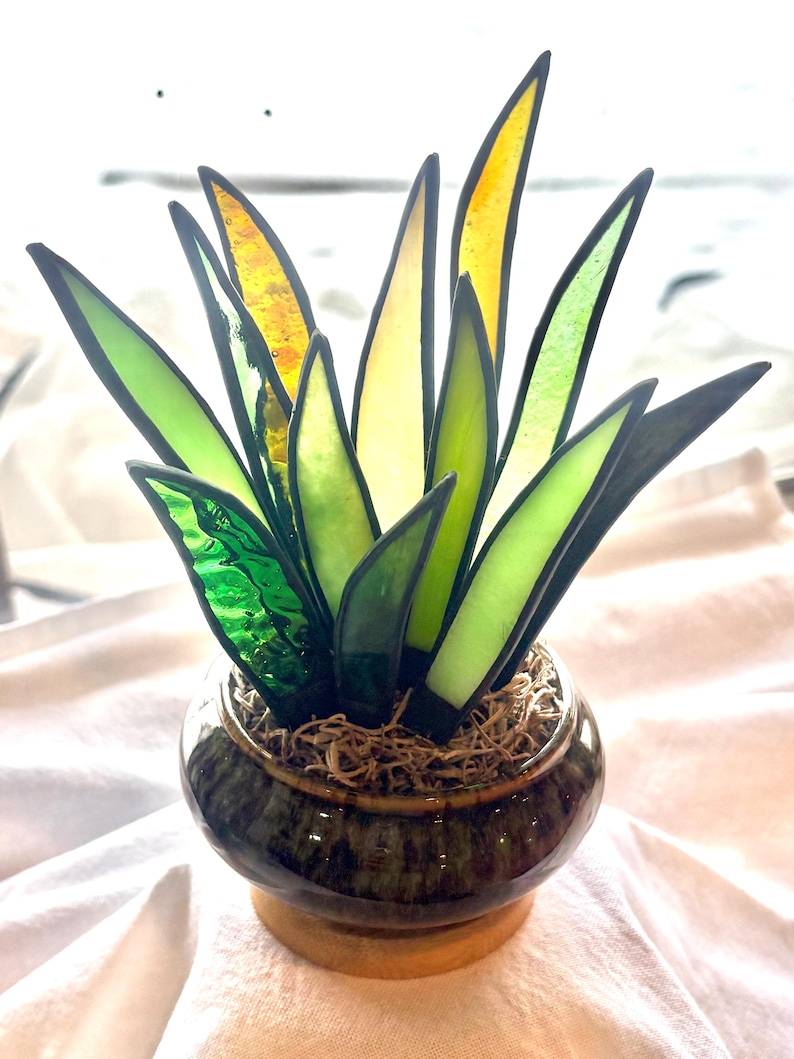 LIMITED EDITION -stained Glass Snake Forever Plants - Etsy Canada