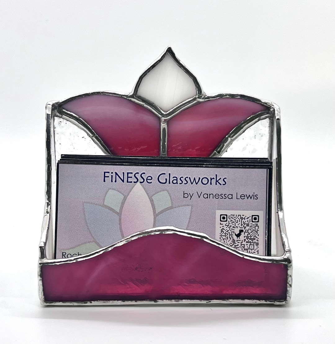 Stained Glass Business Card Holder - Etsy