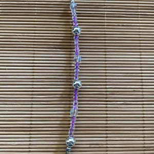 Clear Acrylic Bookmark With Dangle Using Pink, Clear, Silver Glass ...