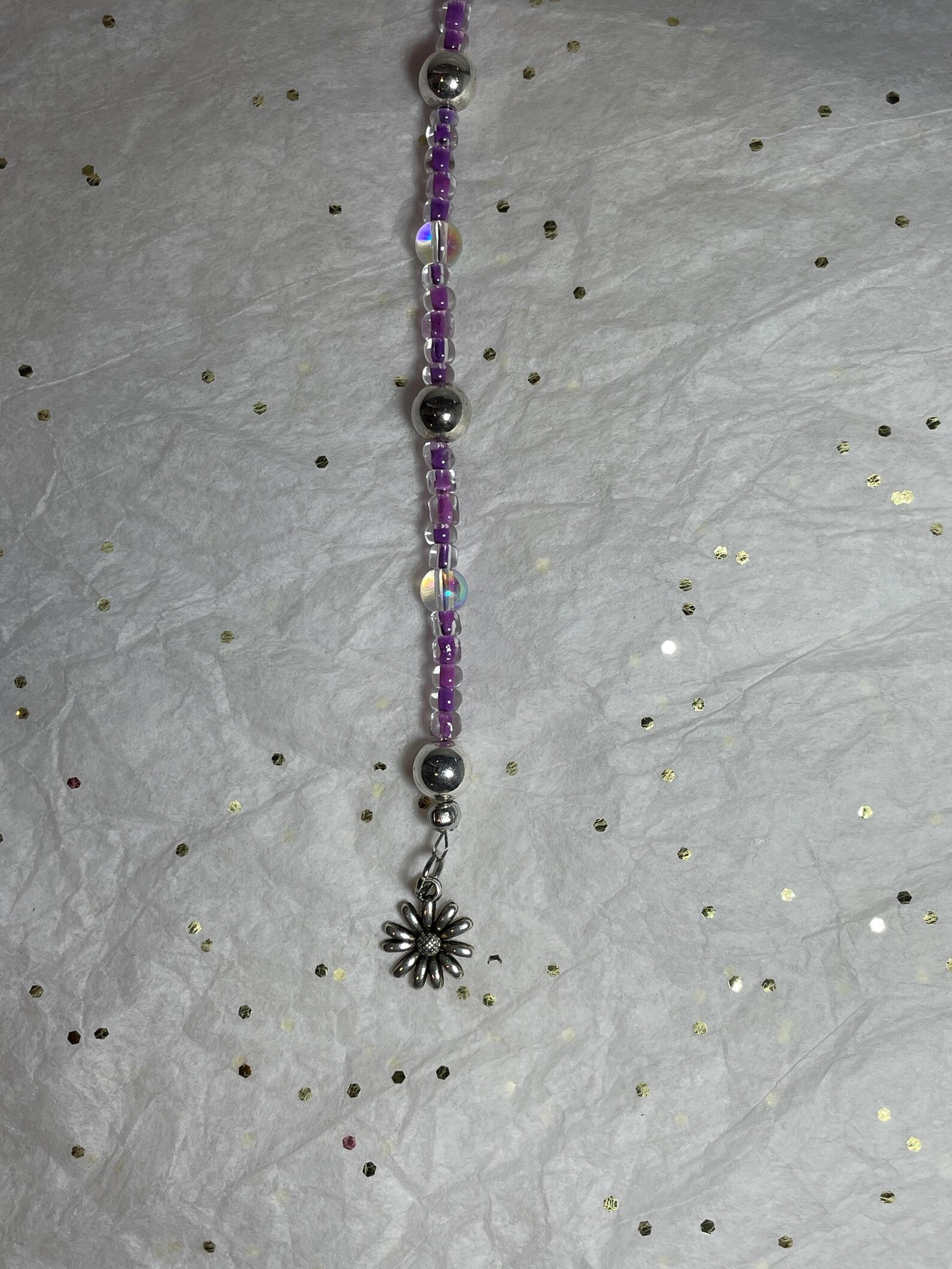 Clear Acrylic Bookmark With Dangle Using Pink, Clear, Silver Glass ...