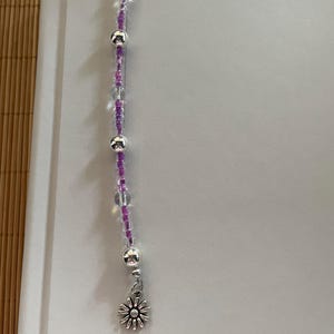 Clear Acrylic Bookmark With Dangle Using Pink, Clear, Silver Glass ...