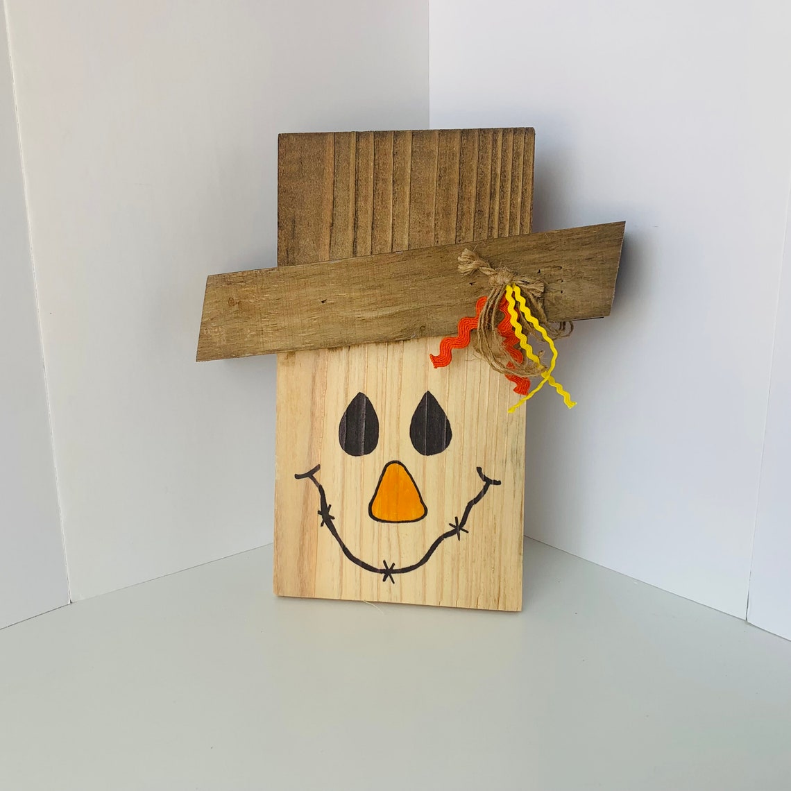 Snowman-scarecrow Reversible With Pink Flower 10" - Etsy