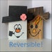 Snowman-scarecrow Reversible With Pink Flower 10" - Etsy
