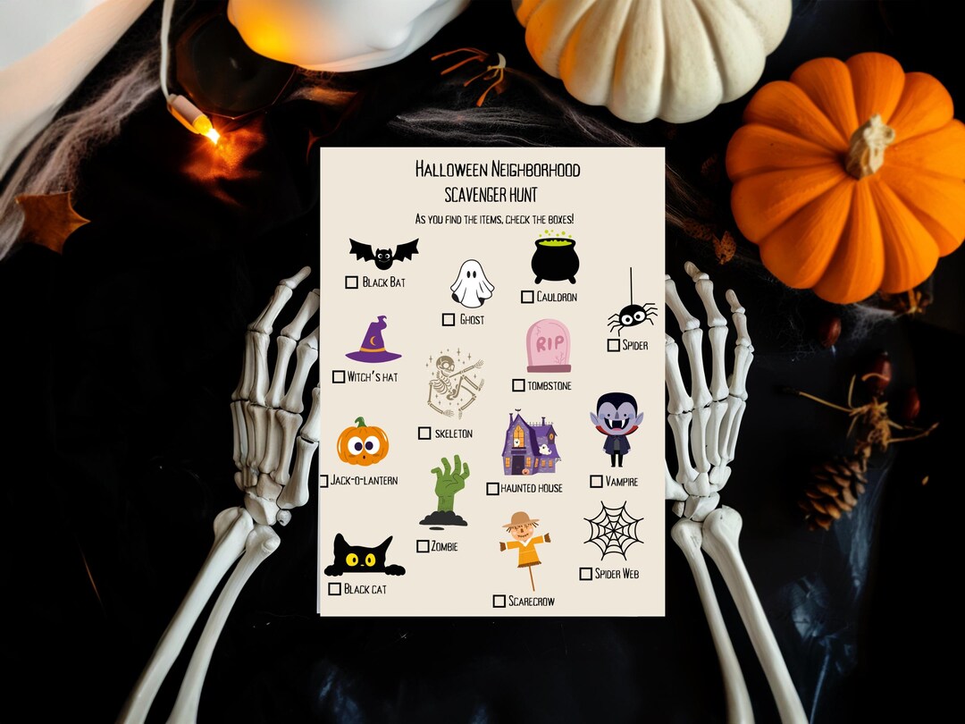 Halloween Neighborhood Scavenger Hunt: Spooky Kids Activity (PDF) - Etsy