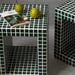 Funky Cube Plant Stand, Colorful Tile Pedestal With Hole, Mosaic Glass ...