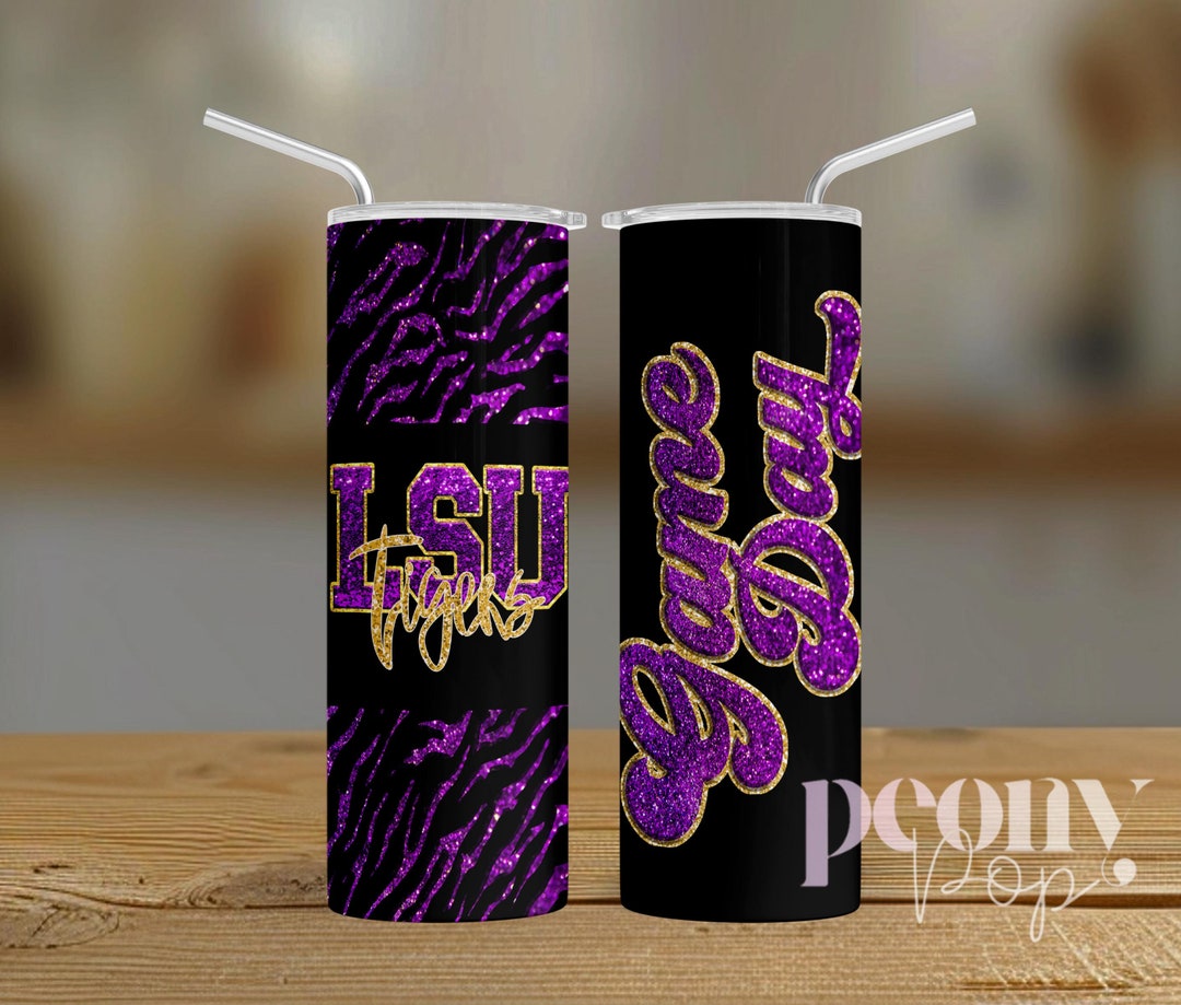 Glitter Graphic LSU Tigers Game Day 20oz Skinny Tumbler, College ...