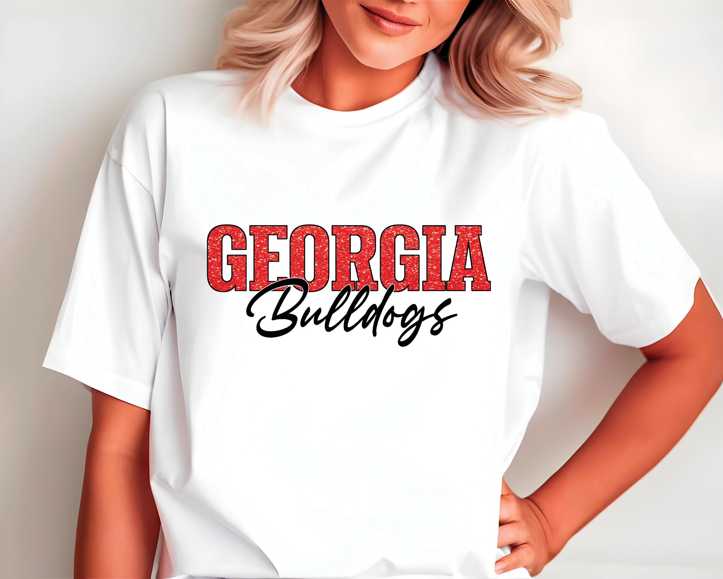 Glittery Georgia Bulldogs T-shirt Comfort Colors 1717 Tshirt UGA Game ...
