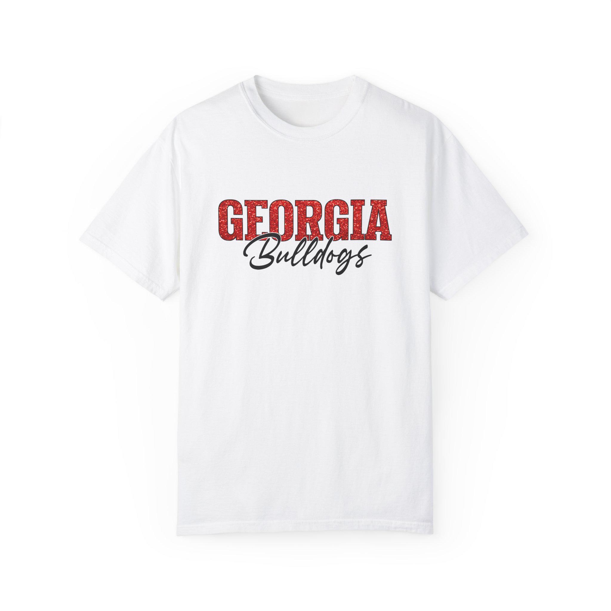 Glittery Georgia Bulldogs T-shirt Comfort Colors 1717 Tshirt UGA Game ...